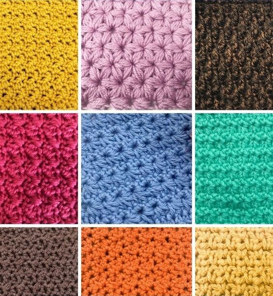 Various Stitches - crafts.alldaycrochet