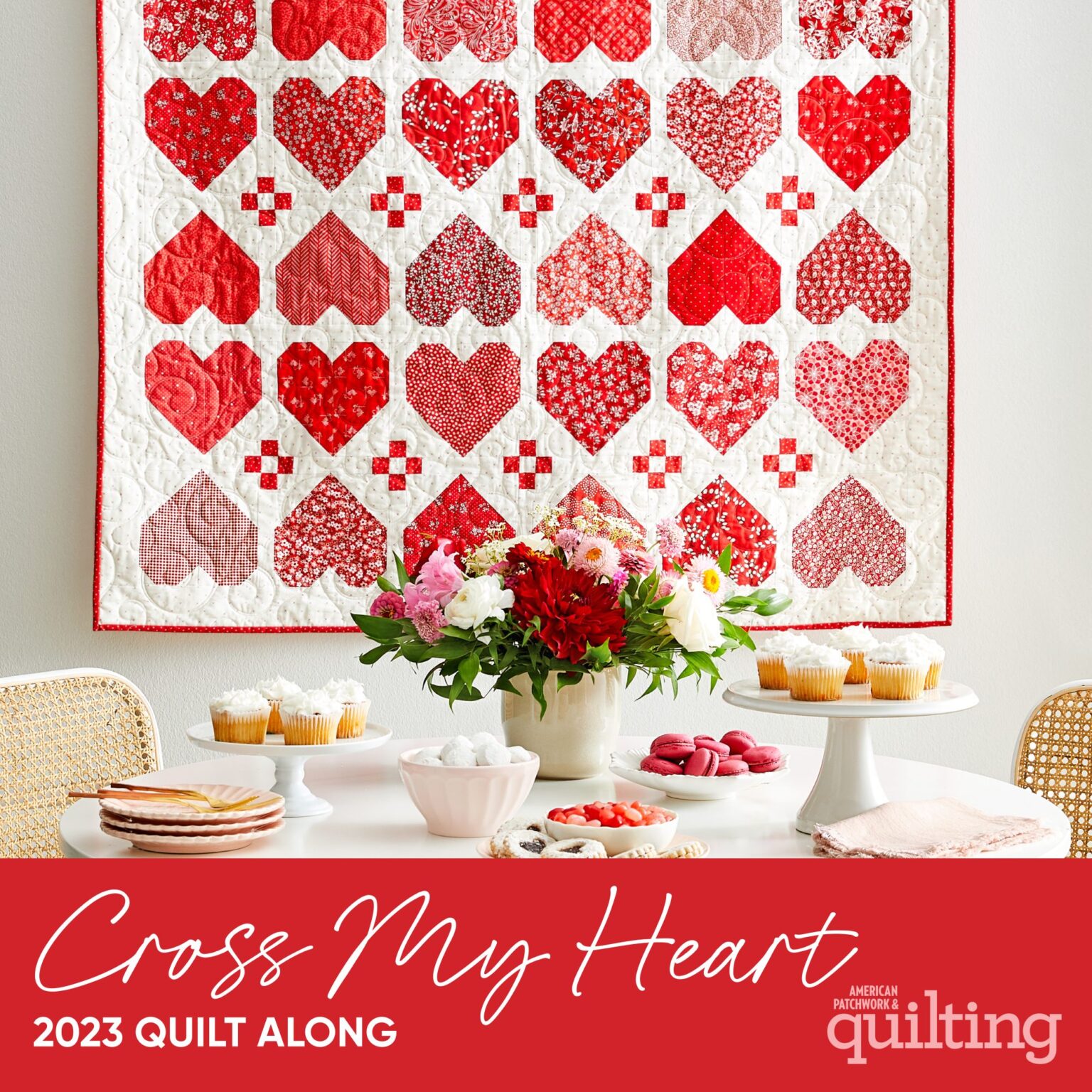 Cross My Heart Quilt | crafts.alldaycrochet