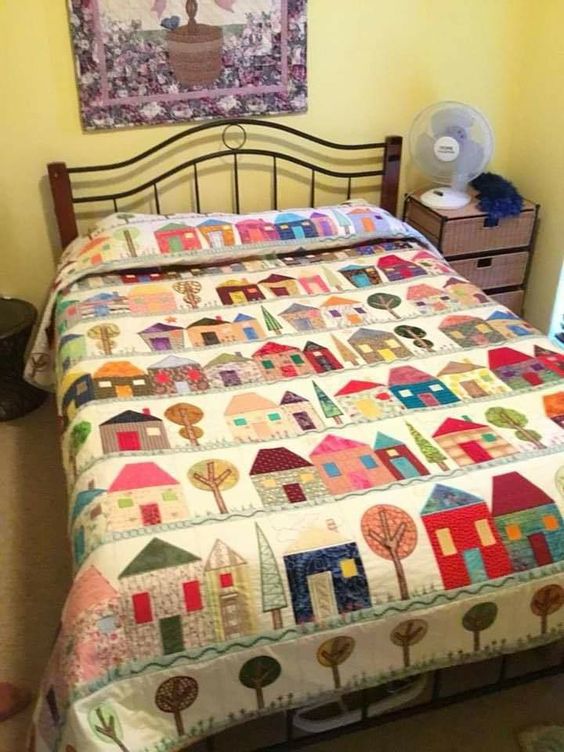 Village Quilt - crafts.alldaycrochet